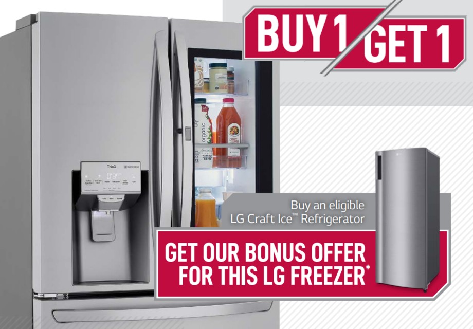 Grand Exclusive LG Offer: BUY ONE / GET ONE - Craft Ice Refrigerator ...