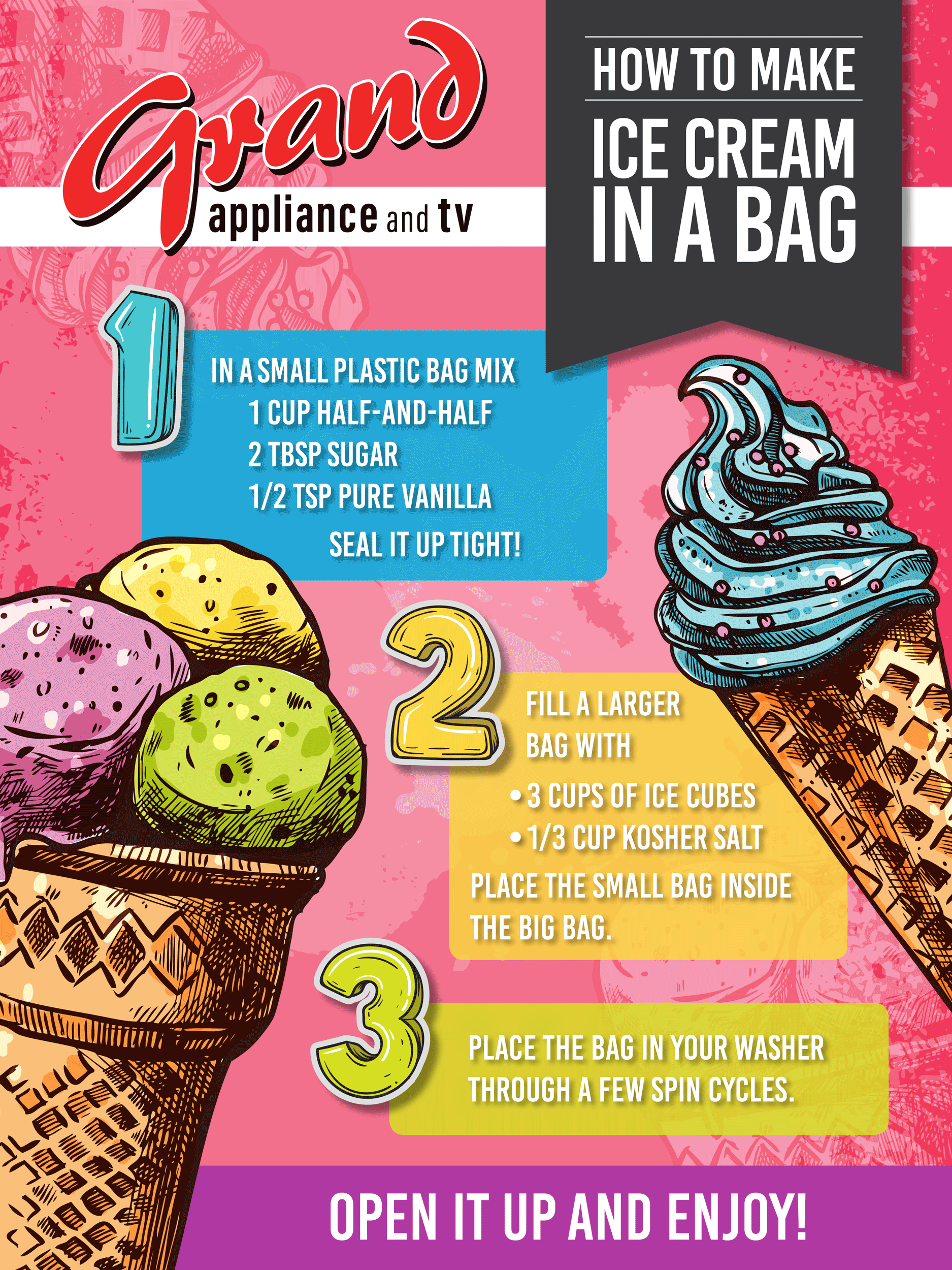 How to Make Ice Cream In a Bag | Grand Appliance and TV