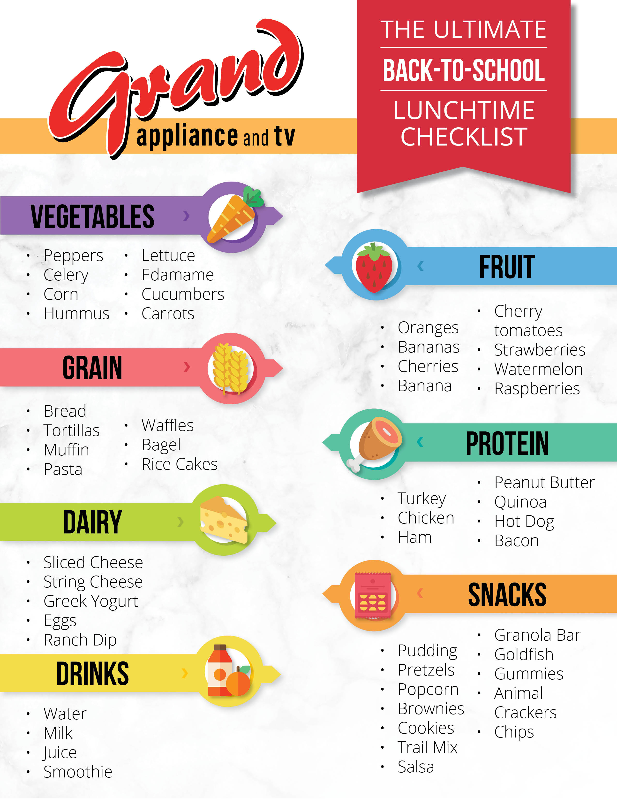 The Ultimate Back-To-School Lunchtime Checklist | Grand Appliance and TV