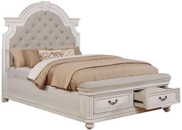 Avalon Furniture B162 White Queen Storage Bed-B0162N-5UH+5SF+56SR ...